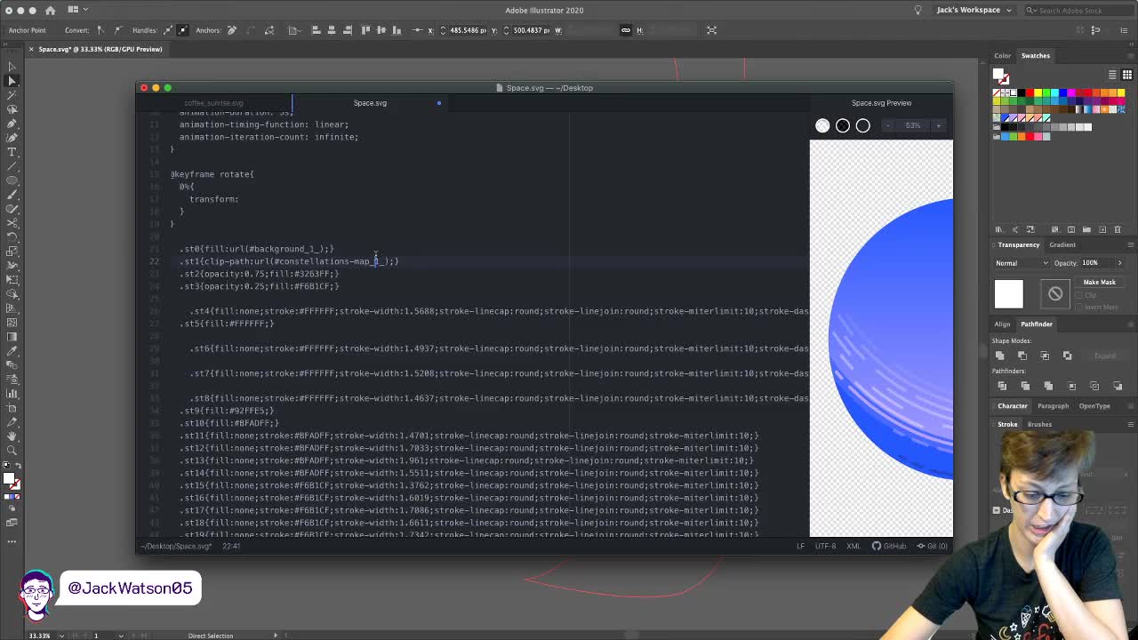 Illustrator - Space SVG and GIF Animations using Adobe Illustrator and ...