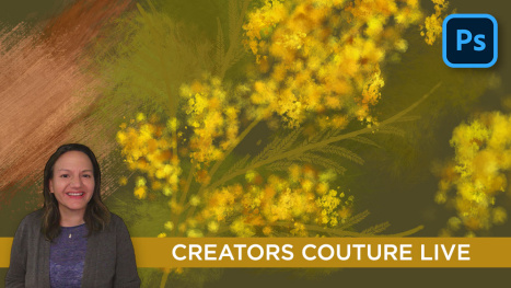 Photoshop Brush Play - Painting a mimosa flower vignette :: Behance