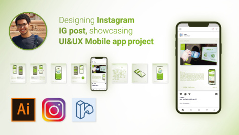 Design and Chill, Designing Instagram IG post, showcasing UI&UX Mobile ...
