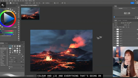 Photoshop - Painting Lava and Volcanoes in Photoshop with Maddy ...