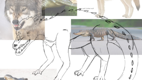 Fresco - Random Animal Combination - Alligator Wolf