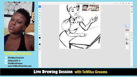 Fresco - Jackie Ormes Sketch Pt. 1 - African American Woman Cartoonist with TeMika Grooms :: Behance
