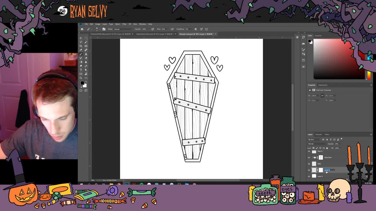 Photoshop - Illustrating Small Halloween Greeting Cards with Ryan Selvy