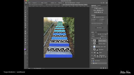 Photoshop - Creating mockups for staircase murals in Photoshop :: Behance