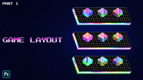 Photoshop - Retro Game Layout Design - with Klarens Malluta