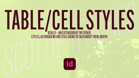Photoshop - Scottie Teaches InDesign Tables and Cell Styles