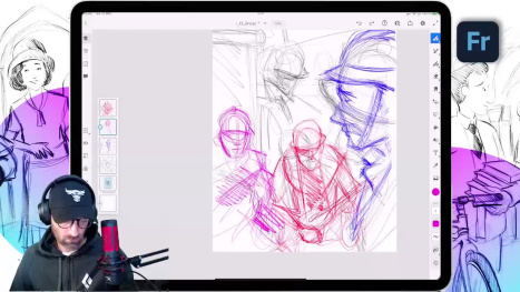 Fresco - Drawing a scene for a historical comic strip :: Behance