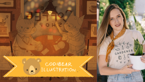 Photoshop - Coffee Date Illustration Pt. 2 with CodiBear | Coffee Shop ...