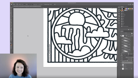Photoshop - Creating a Coloring Sheet PT 3 - Photoshop Livestream