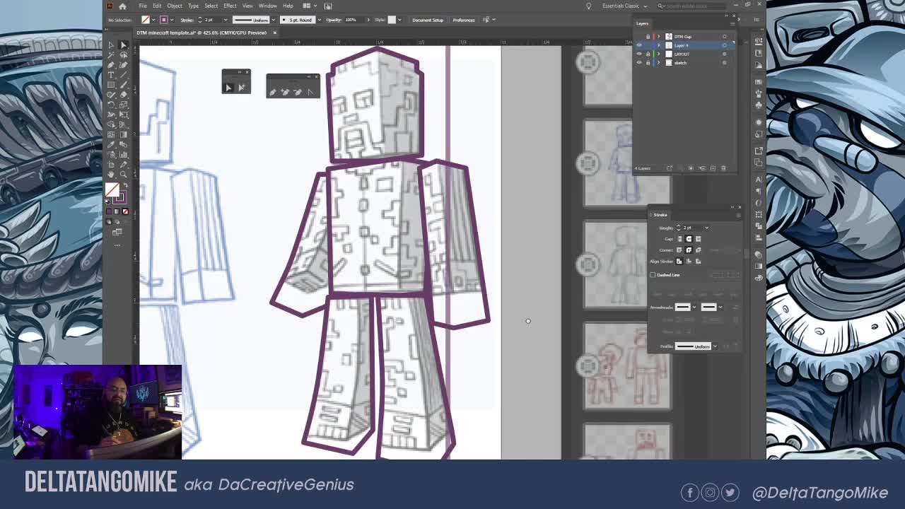 Minecraft Character Templates w Adobe Illustrator and Creative Cloud ...