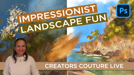 Creating an Impressionist French Riviera Landscape with Multicolor ...