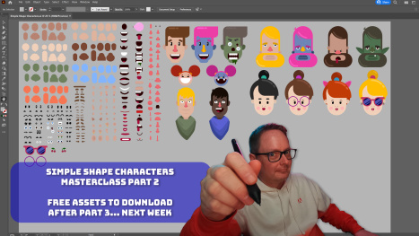 Illustrator - Character Design Master Class: Simple Shape Characters Part 2