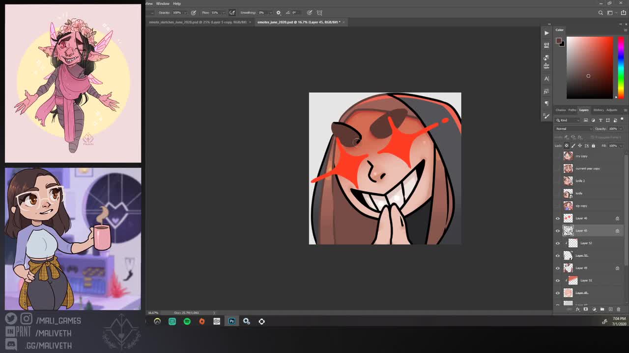 Photoshop - Drawing Emotes! :: Behance