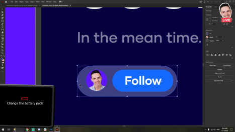 Photoshop - 🎊 FIRST STREAM! DESIGNING A LIVESTREAM