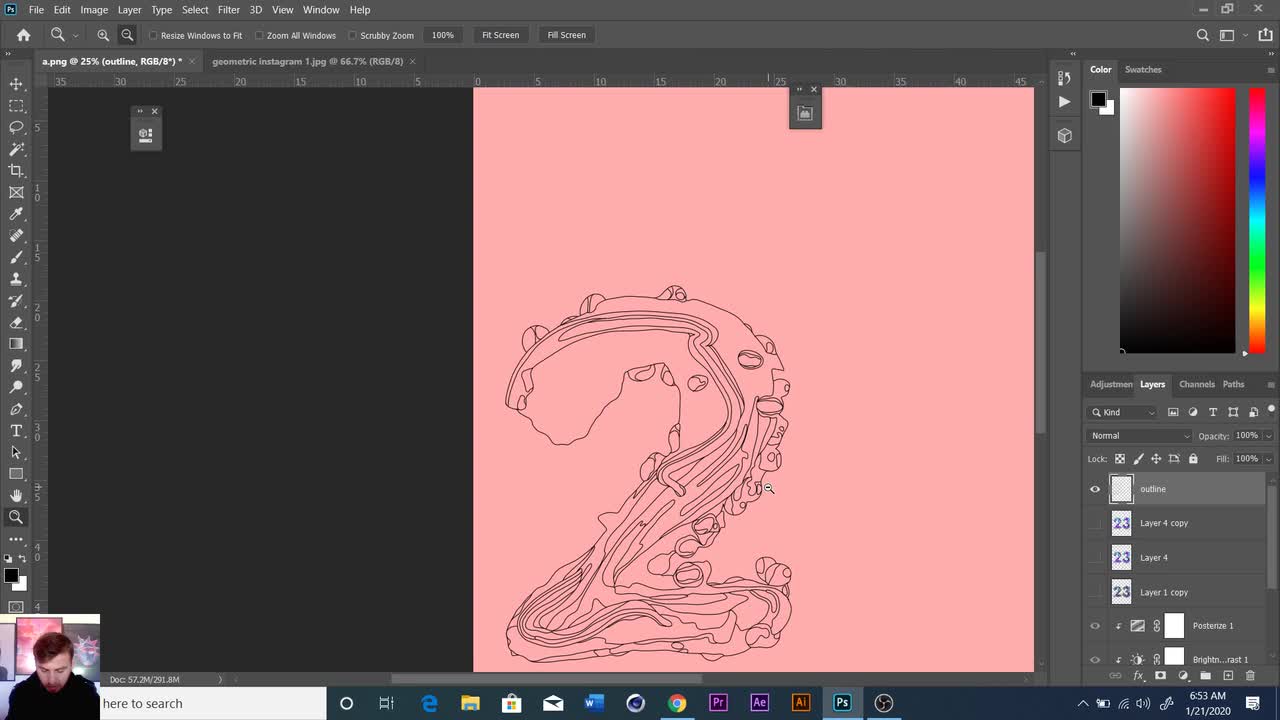 Photoshop - Number illustration from a 3D Render, in Photoshop - with ...