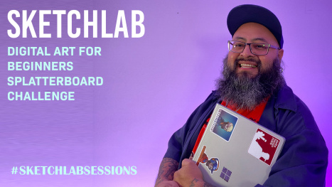 Photoshop - #SKETCHLAB Digital Art for Beginners on @SketchableApp - #Splatterboard August Art ...