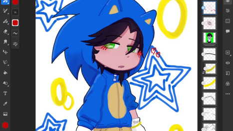 Fresco - editing my character into sonic