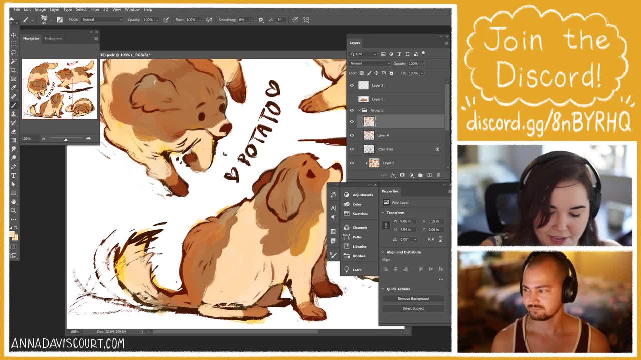 Photoshop - Painting Pups! with Anna Daviscourt and Anthony Simms