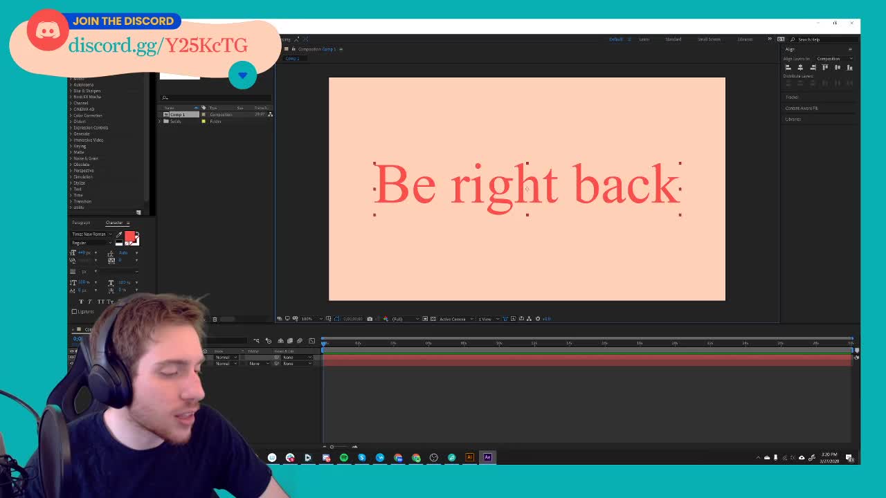 Photoshop - Creating a BRB Screen with Ryan Selvy