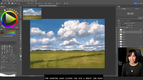 Photoshop - Painting Clouds in Photoshop with Maddy Bellwoar