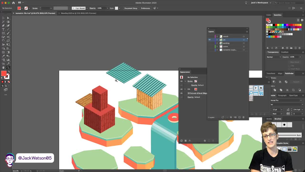 Illustrator - Isometric Art in Adobe Illustrator Part 4